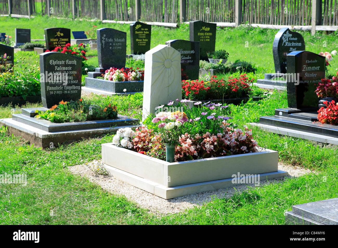 Tombstone On German Cemetery Stock Photos & Tombstone On German ...