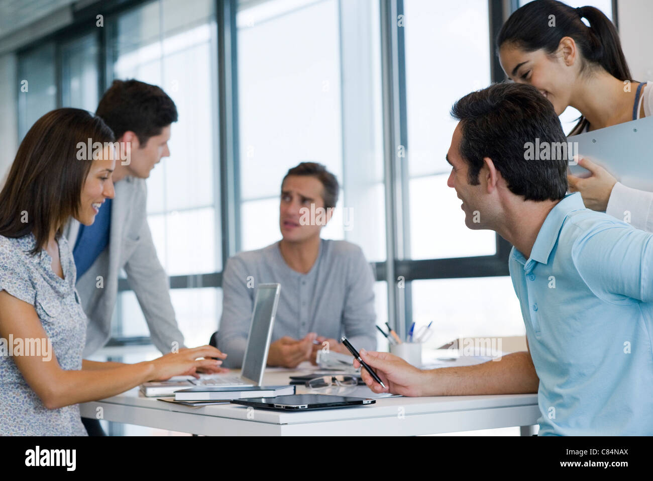 Business associates in meeting Stock Photo - Alamy