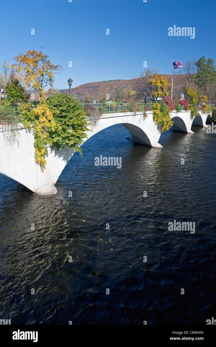 USA Massachusetts Shelburne Falls Bridge of Flowers in the Fall Stock ...