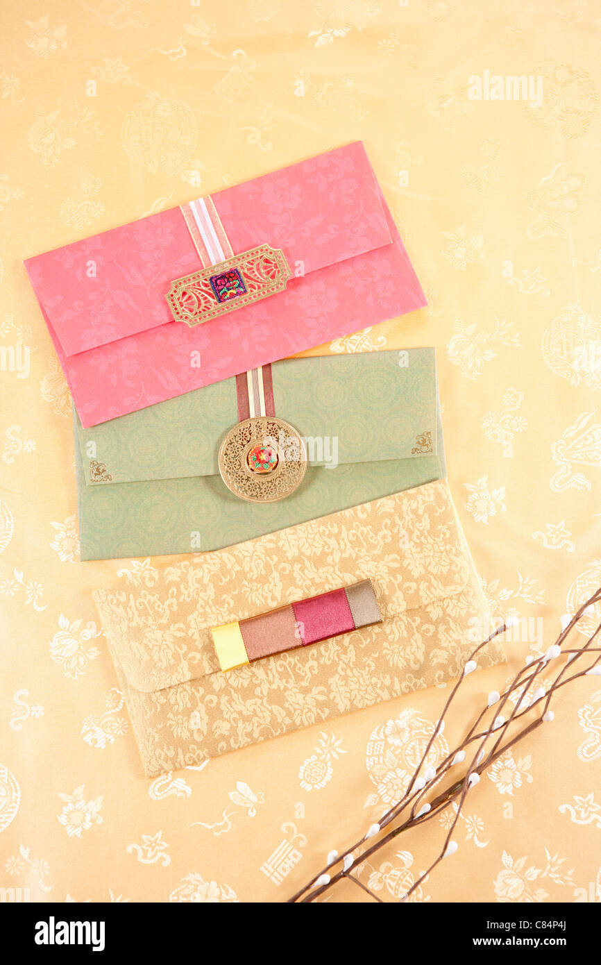 Colorful envelopes with traditional pattern Stock Photo - Alamy