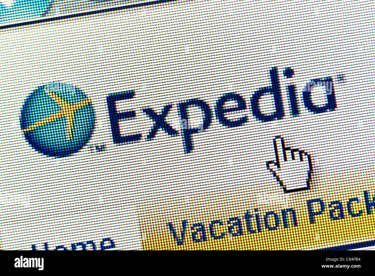 Expedia logo and website close up Stock Photo - Alamy