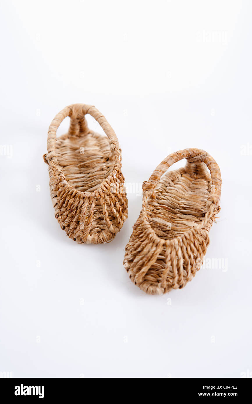 A traditional straw shoes Stock Photo - Alamy