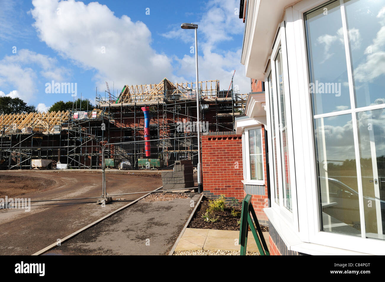 Construction Site .New Build British Homes Stock Photo - Alamy