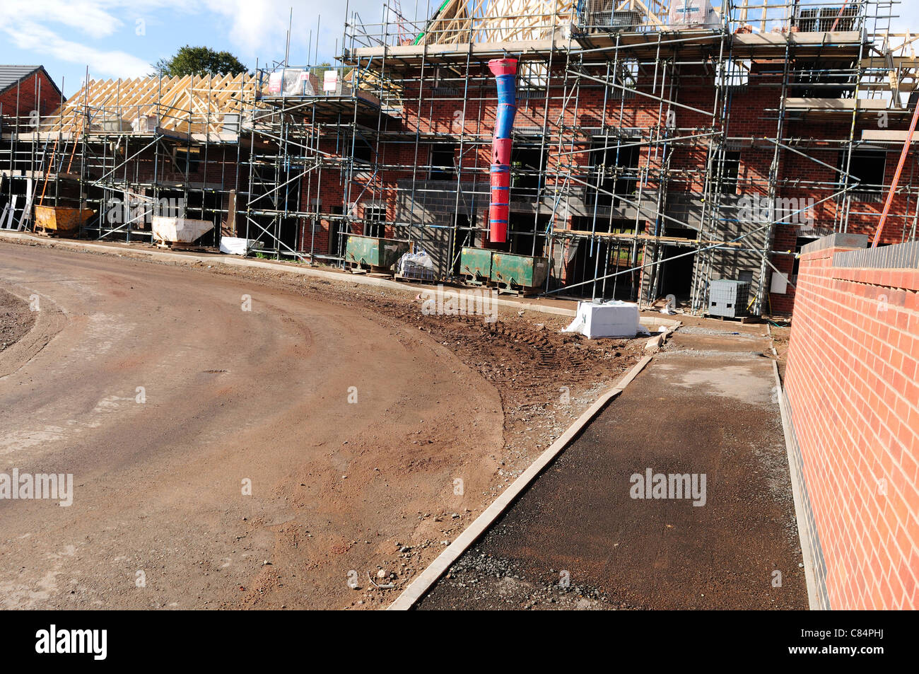 Construction Site .New Build British Homes Stock Photo - Alamy