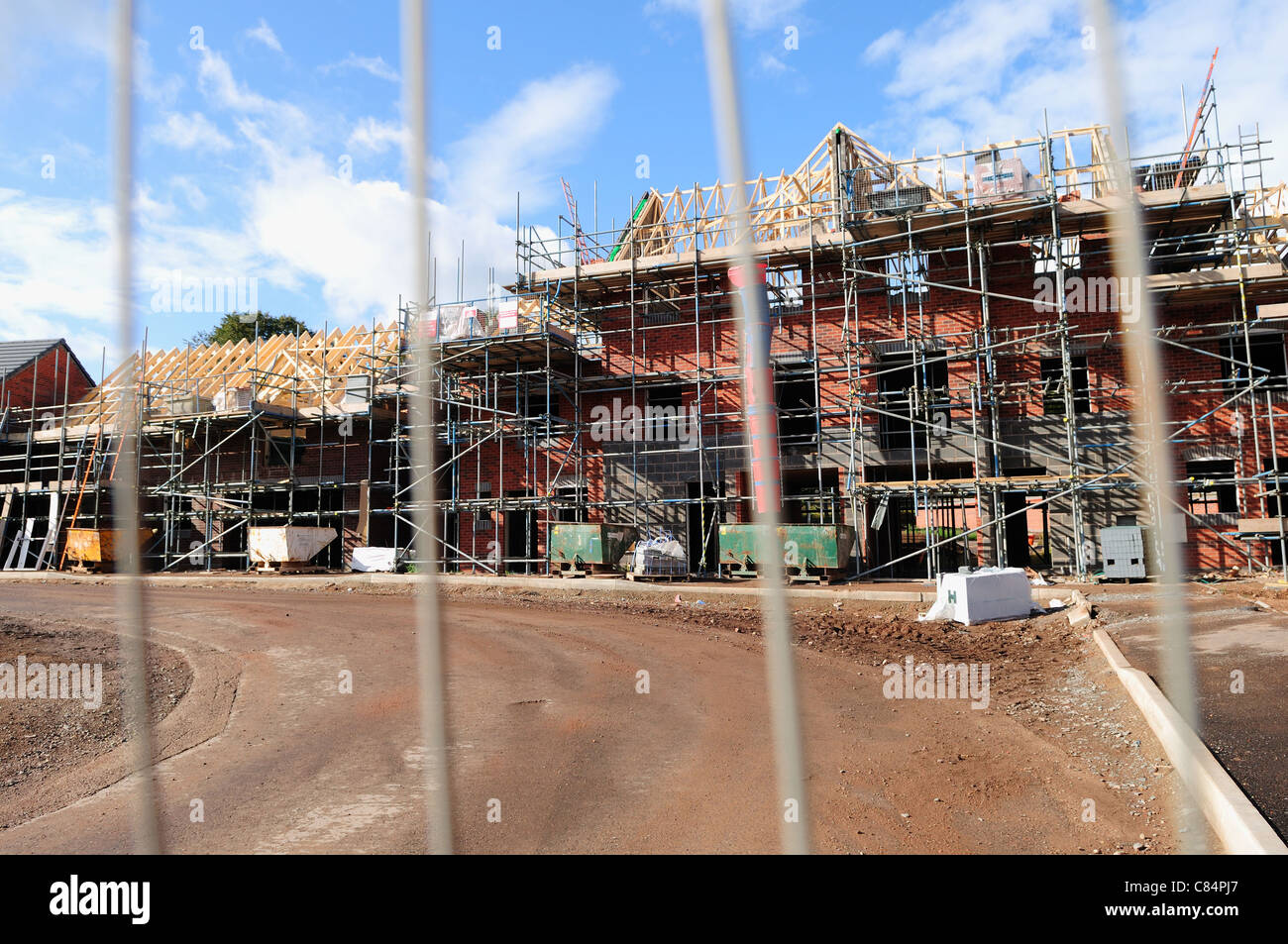 Construction Site .New Build British Homes Stock Photo - Alamy