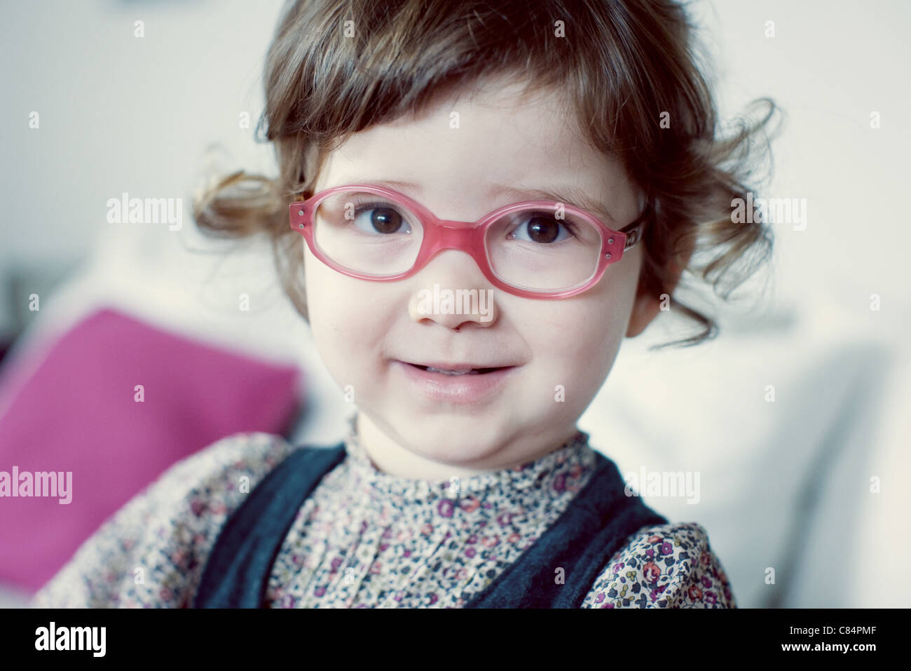Little girl with glasses Stock Photo - Alamy