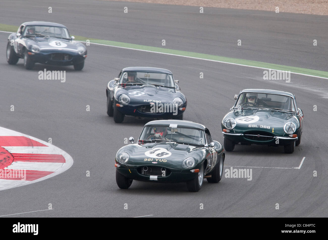 E-Type Jaguars Racing Stock Photo - Alamy