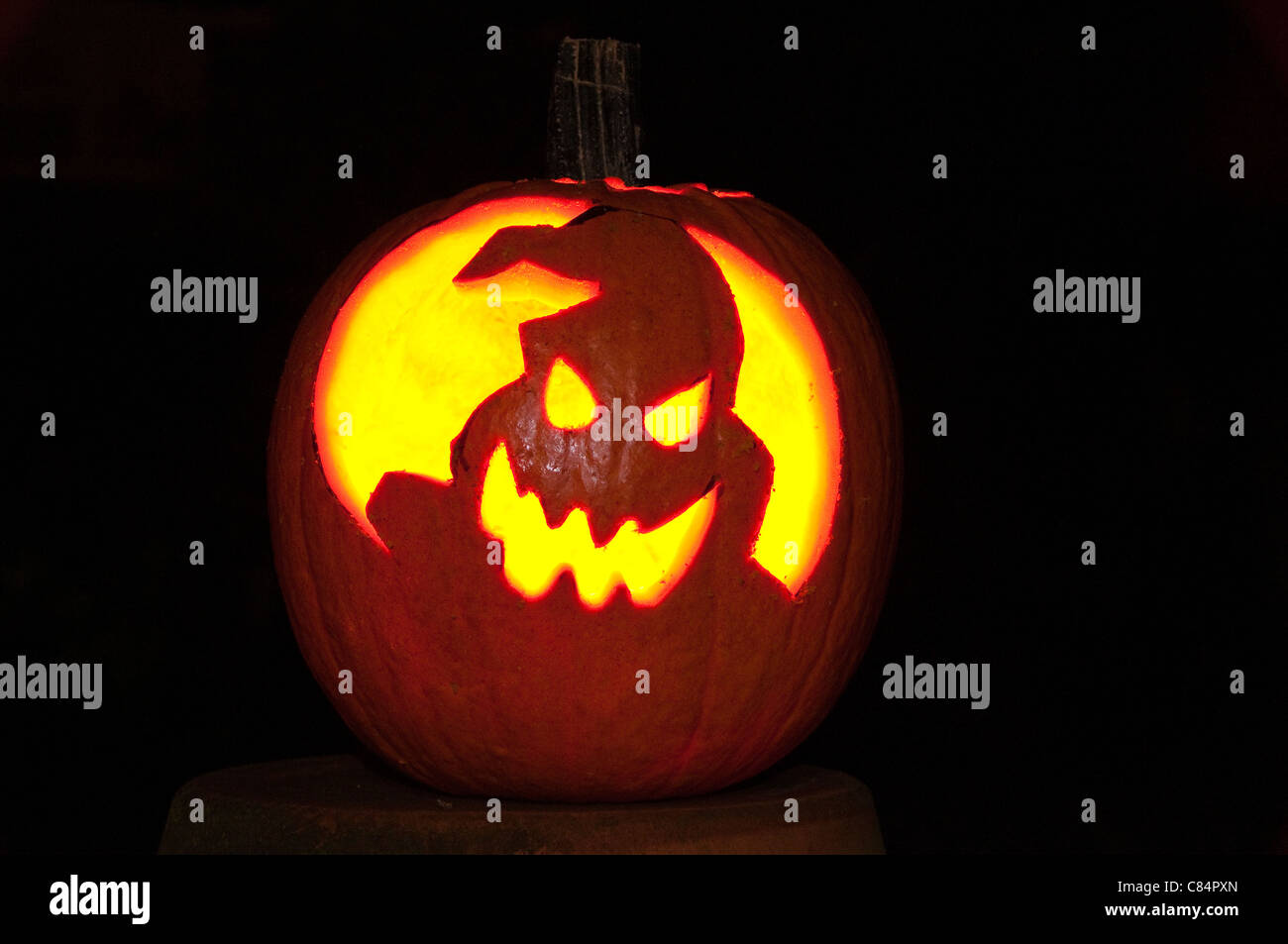 Pumpkin Carved For Halloween Stock Photo - Alamy