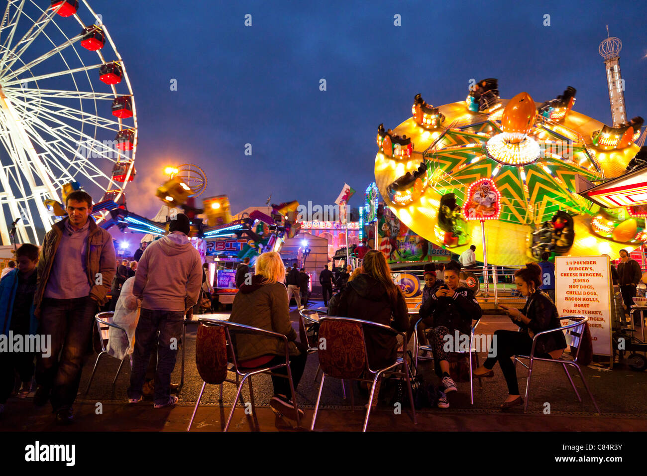 People on carousel funfair hi-res stock photography and images - Alamy