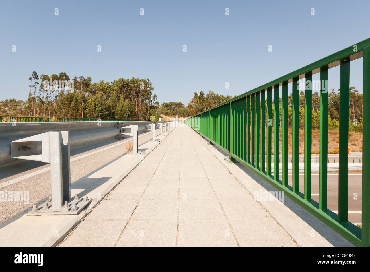 Pedestrian walkway rail line hi-res stock photography and images - Alamy