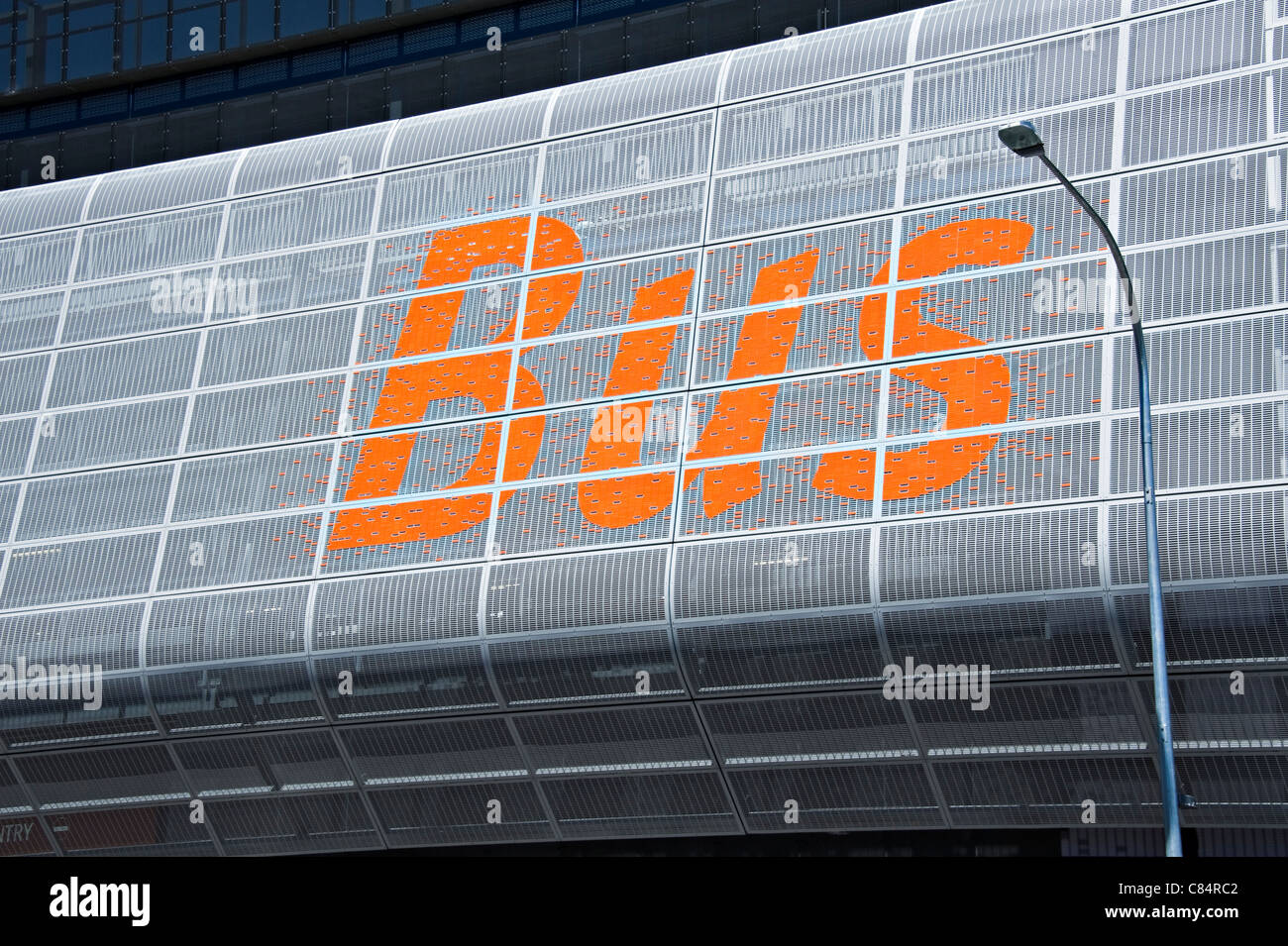 The Modern Franklin Street Bus Station Building With Big Orange Sign in ...