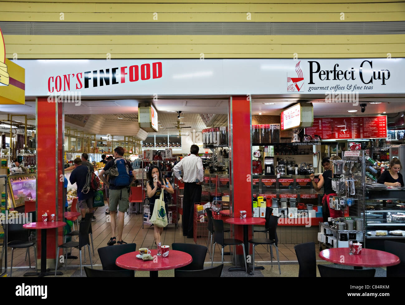 Adelaide Central Market Food Stalls High Resolution Stock Photography ...