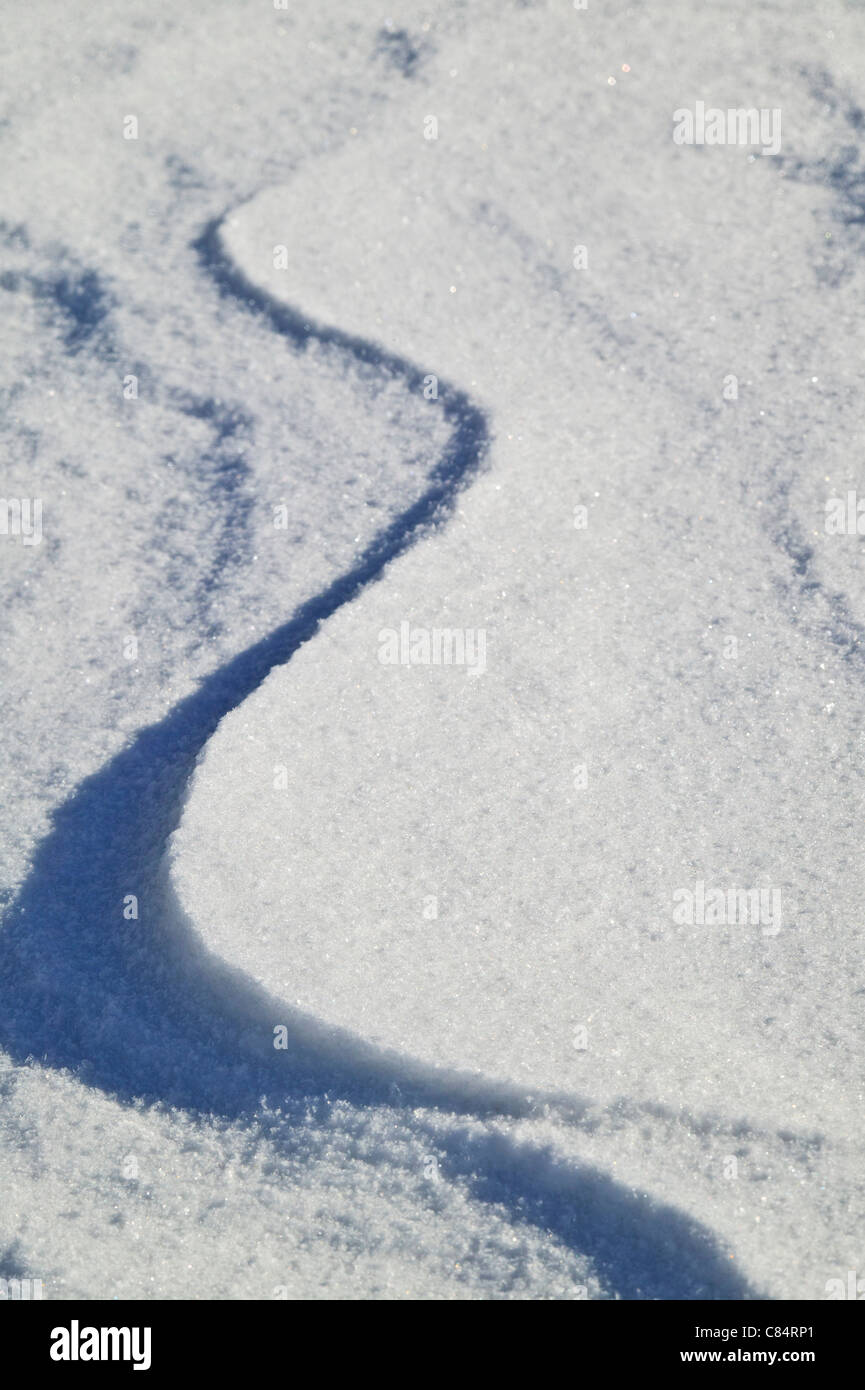 Abstract lines in snow drift, northern Alaska, North Slope, USA Stock ...