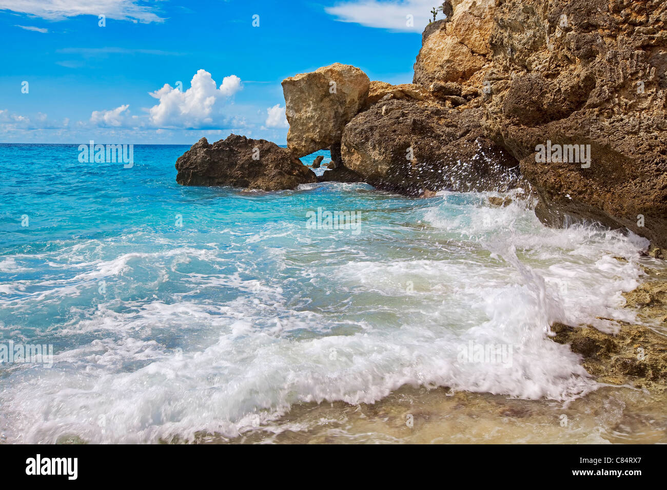 Beautiful landscape on the caribbean island, Curacao Stock Photo - Alamy