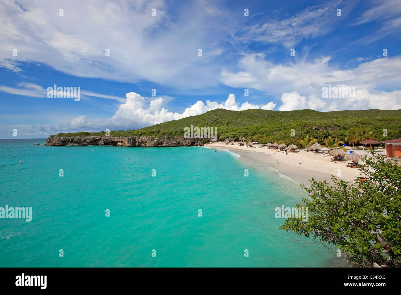 View of the beautiful Knip beach on Curacao Stock Photo - Alamy