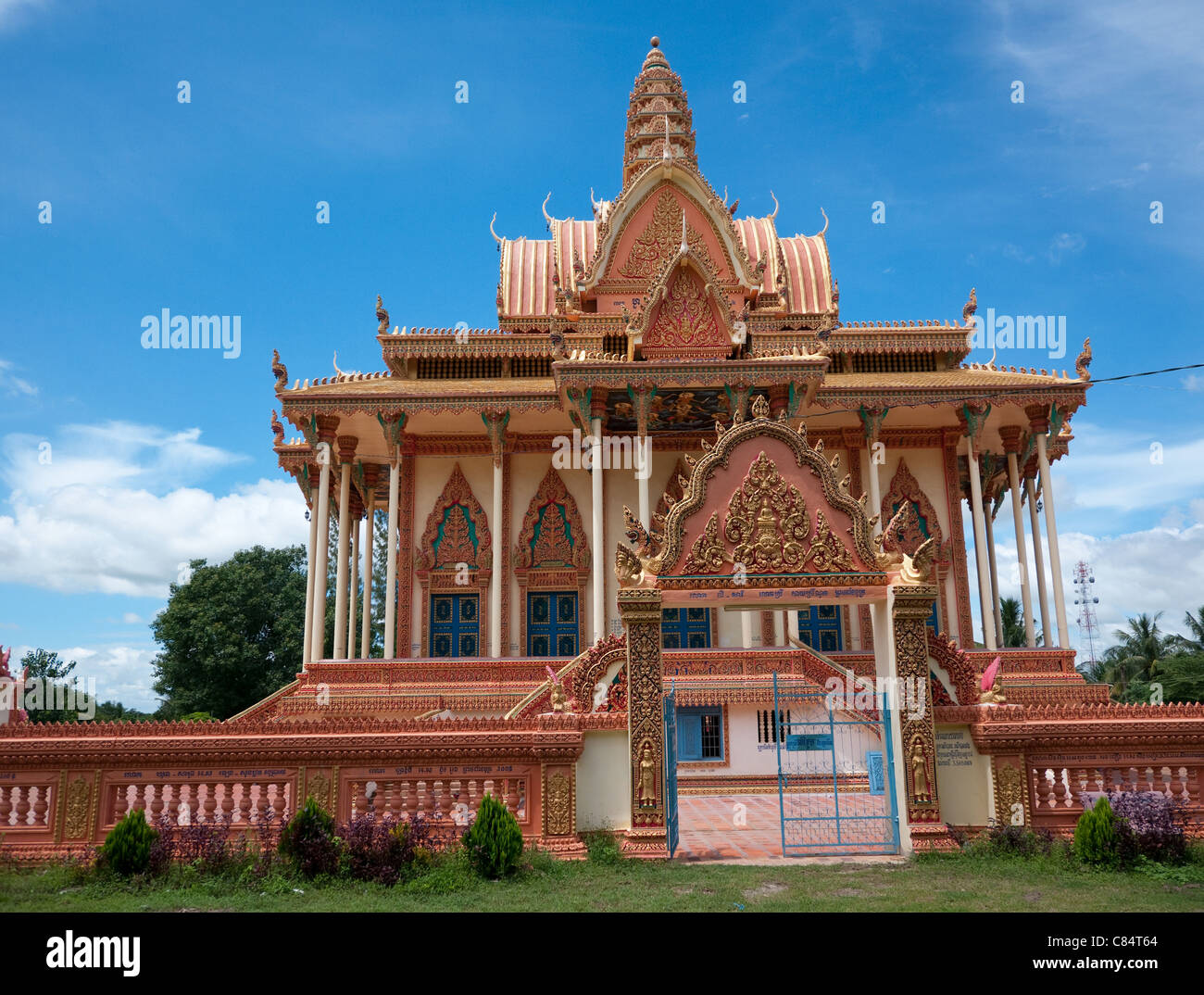 Buddhist temple in Sisophon, Banteay Meanchey province, Cambodia Stock ...