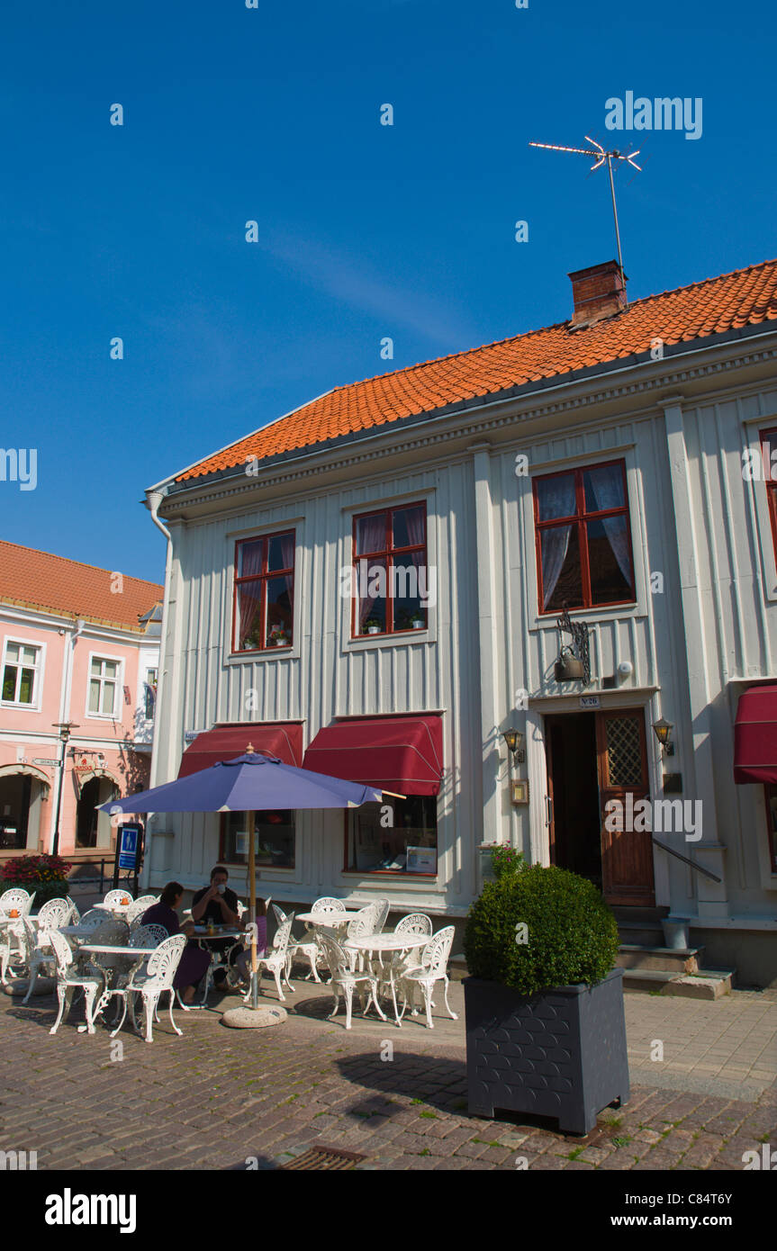 Cafe exterior central Kalmar city Småland southern Sweden Europe Stock ...