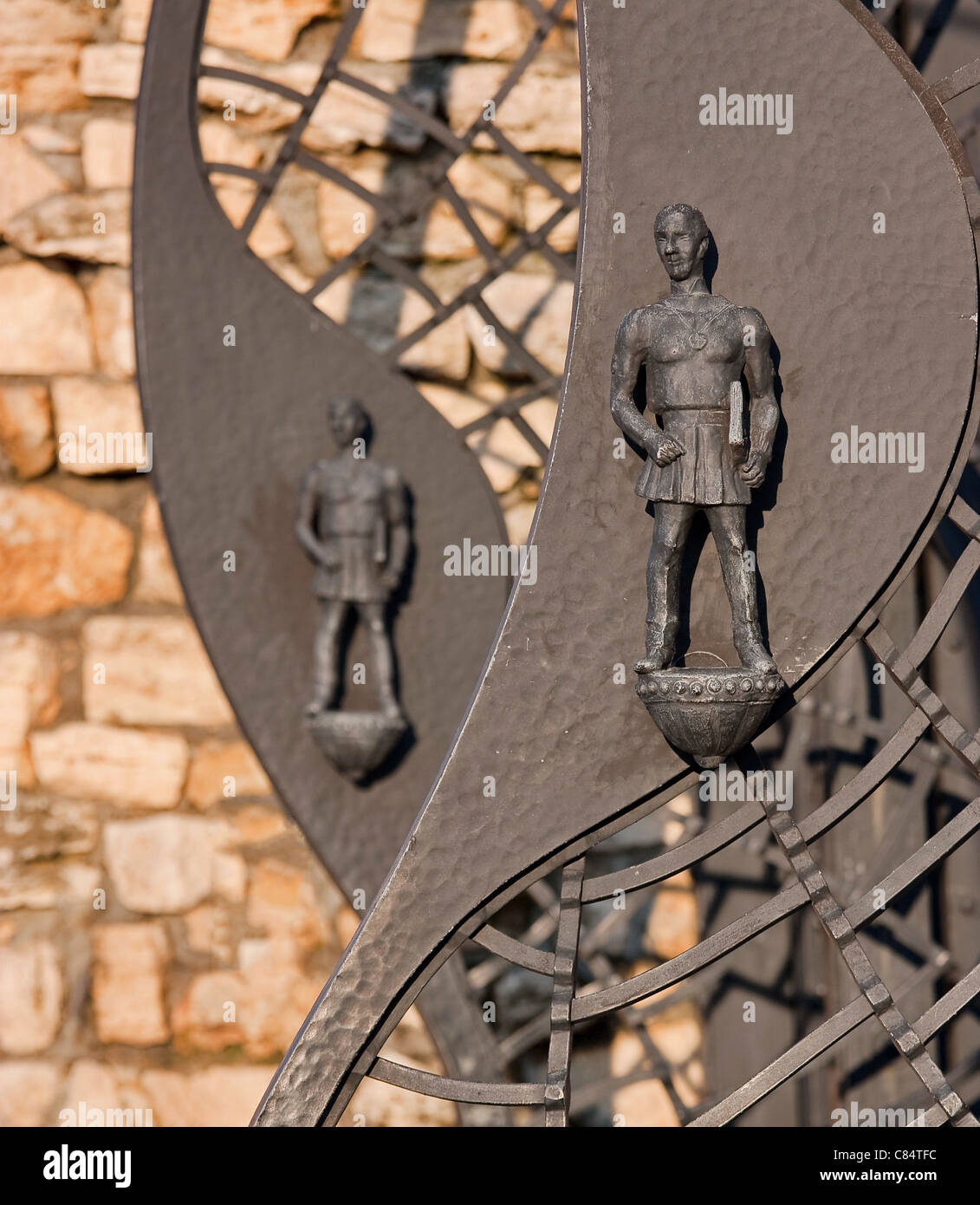 The famous gate of the hungarian Buda Castle Stock Photo - Alamy