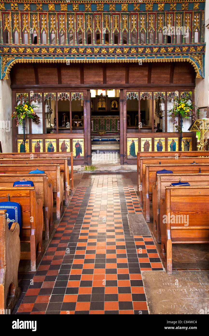 The magnificent rood loft and screen in St. James' Church in Avebury in ...