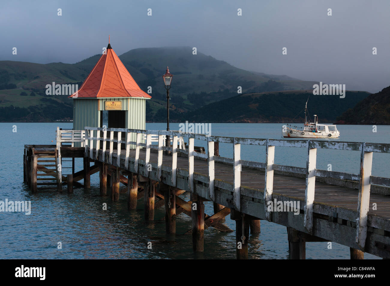Akaroa wharf hi-res stock photography and images - Alamy