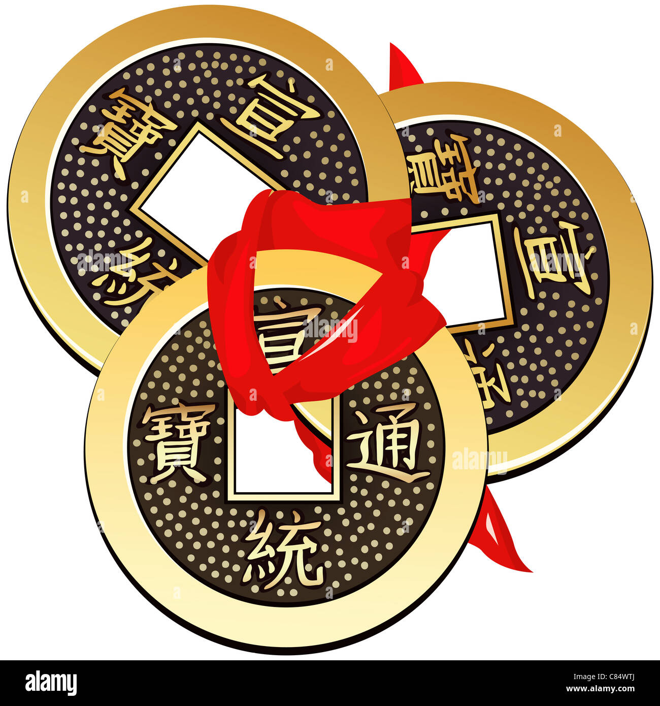 Chinese coin amulet hi-res stock photography and images - Alamy