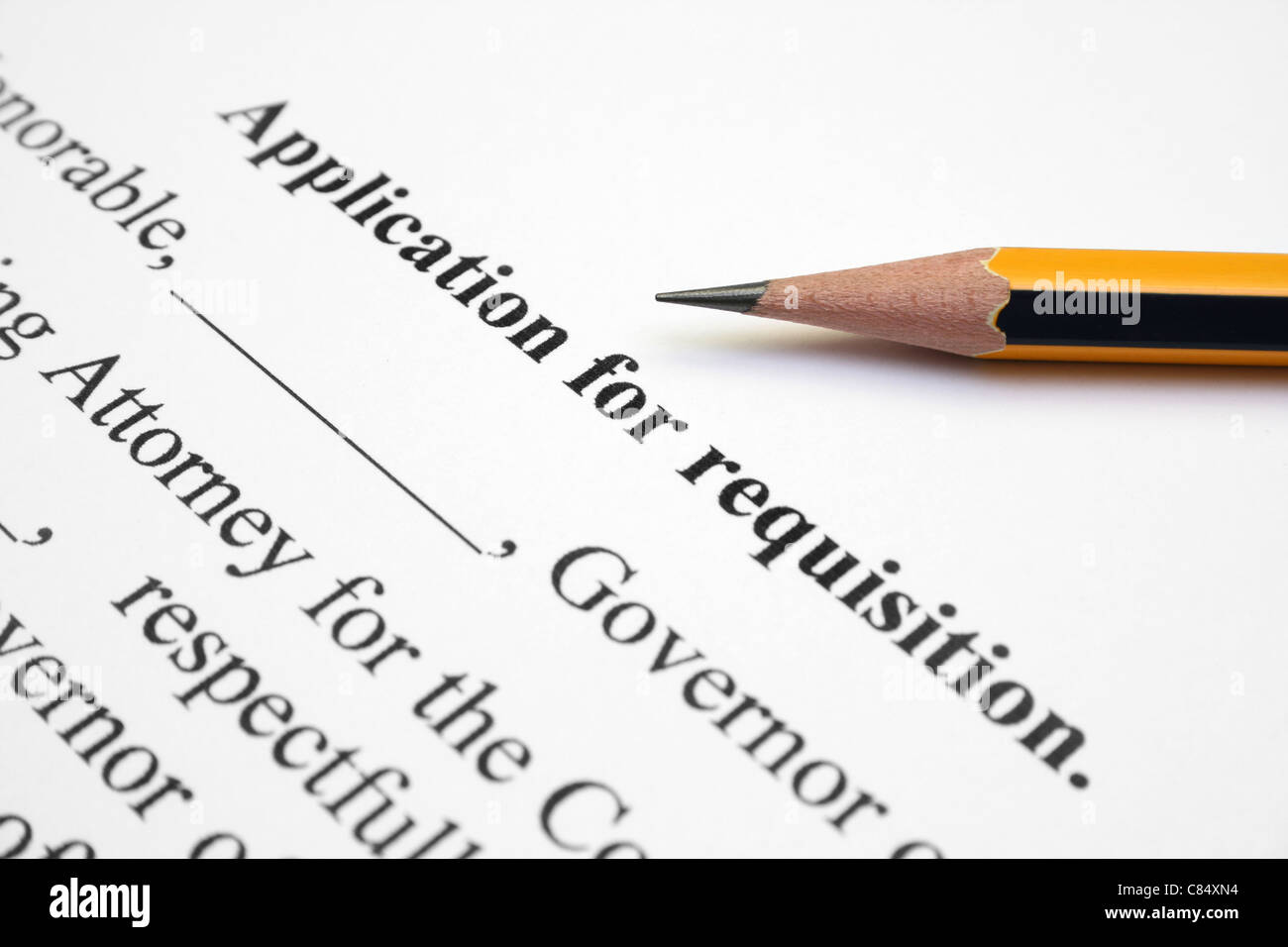 Application for requisition Stock Photo - Alamy