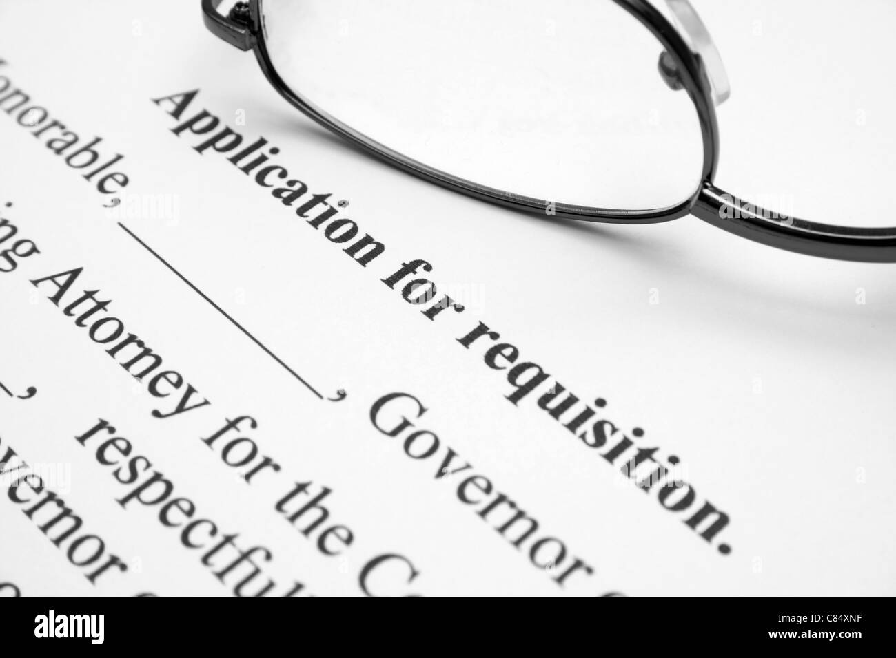 Application for requisition Stock Photo - Alamy