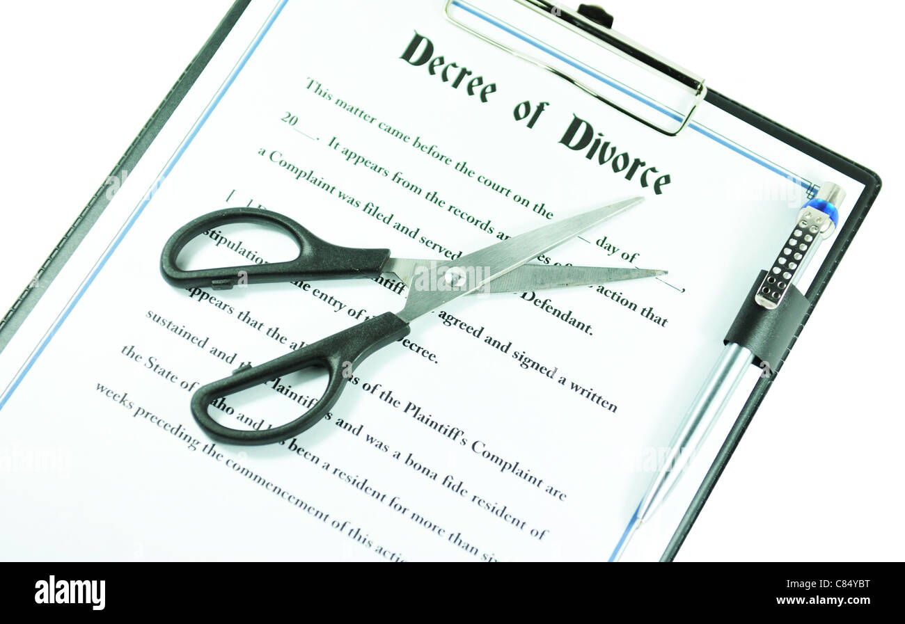 Divorce Papers High Resolution Stock Photography and Images - Alamy