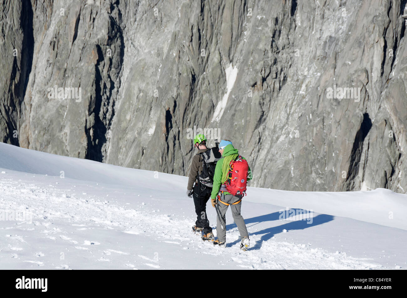 Alpine climbing with a British Mountain Guide Stock Photo - Alamy