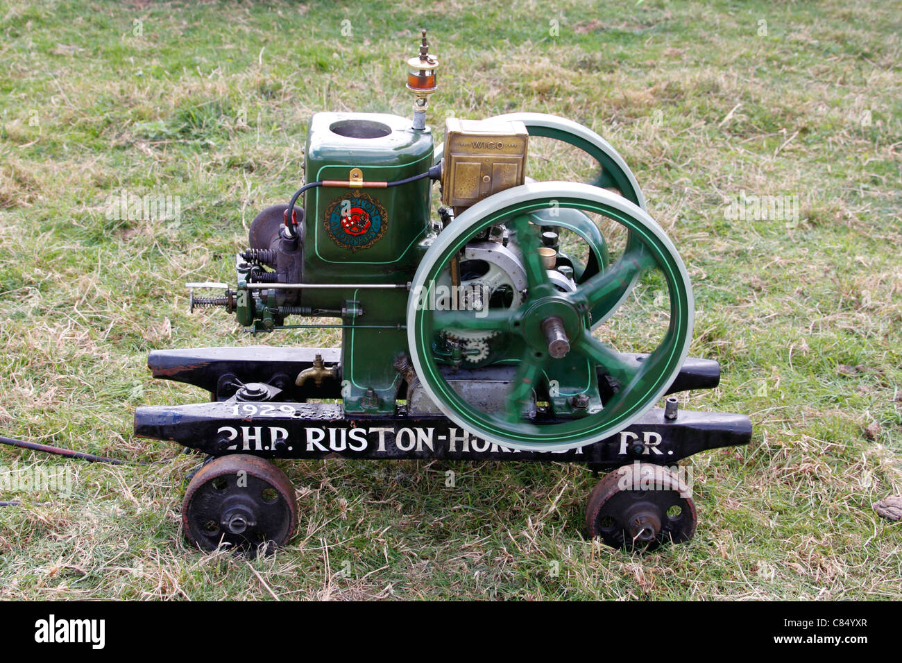 Rushton Hornsby stationary engine Stock Photo - Alamy