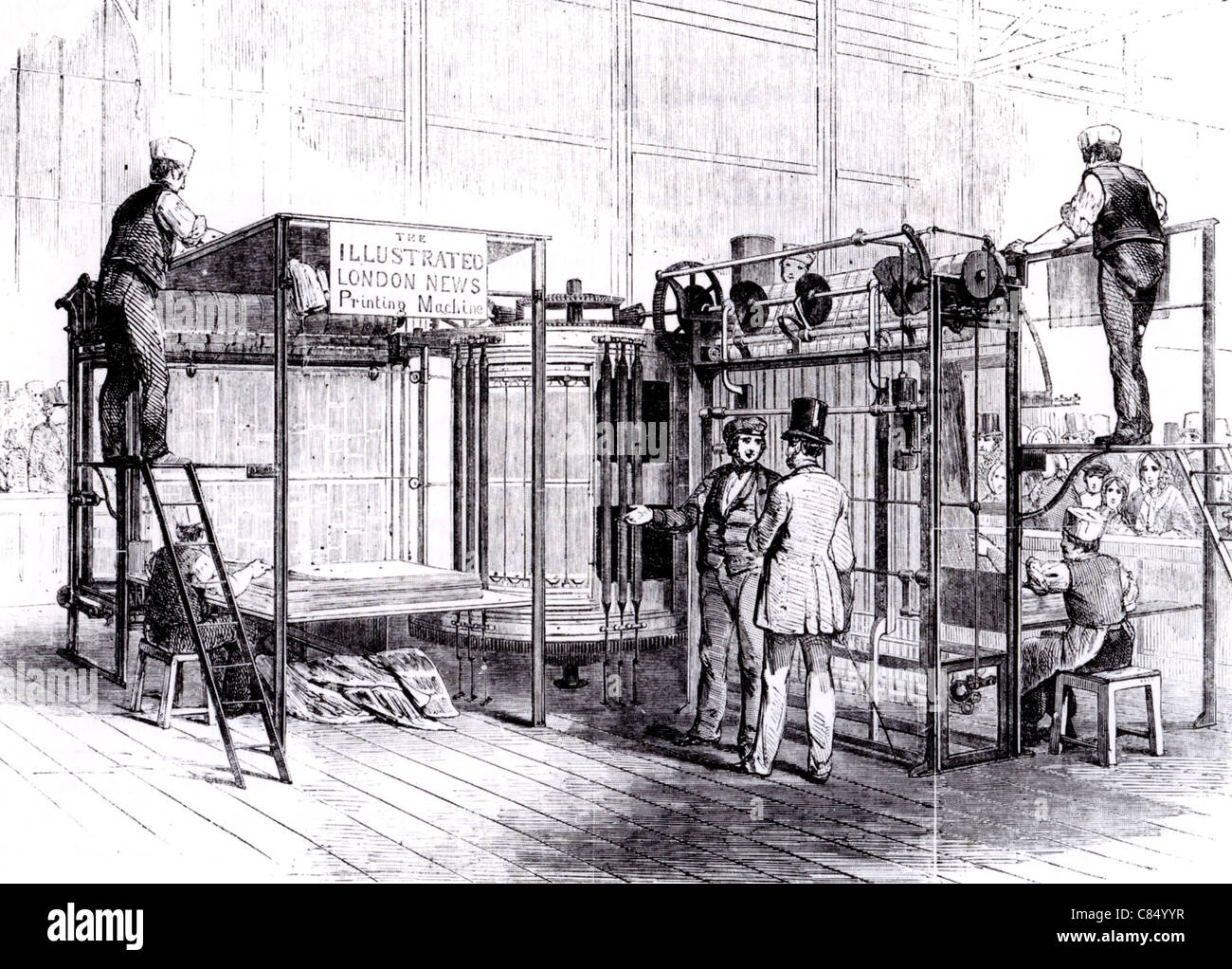 ILLUSTRATED LONDON NEWS PRINTING PRESS about 1845 Stock Photo - Alamy