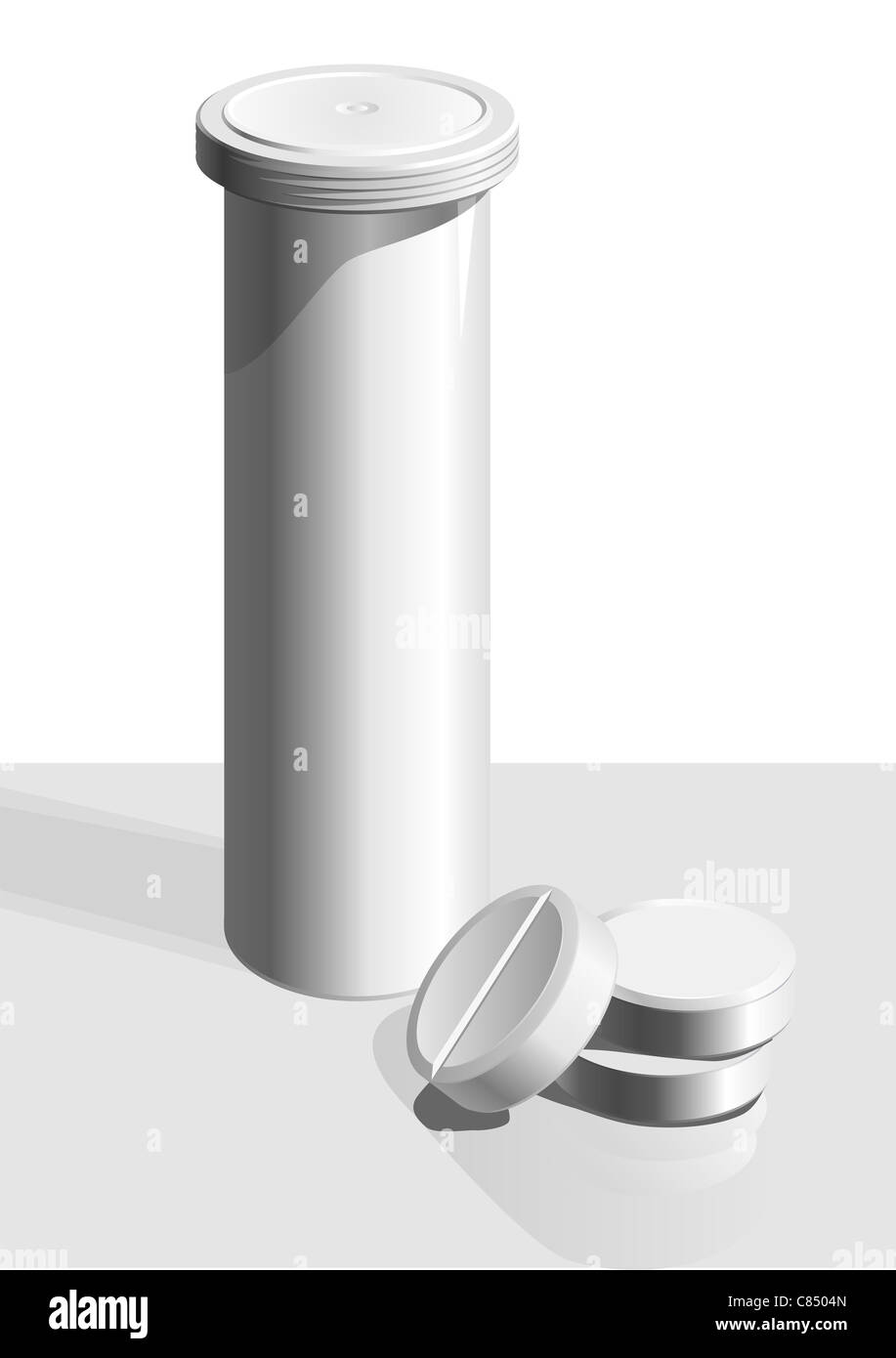 vector jar for drugs, lie about her white tablets Stock Photo - Alamy