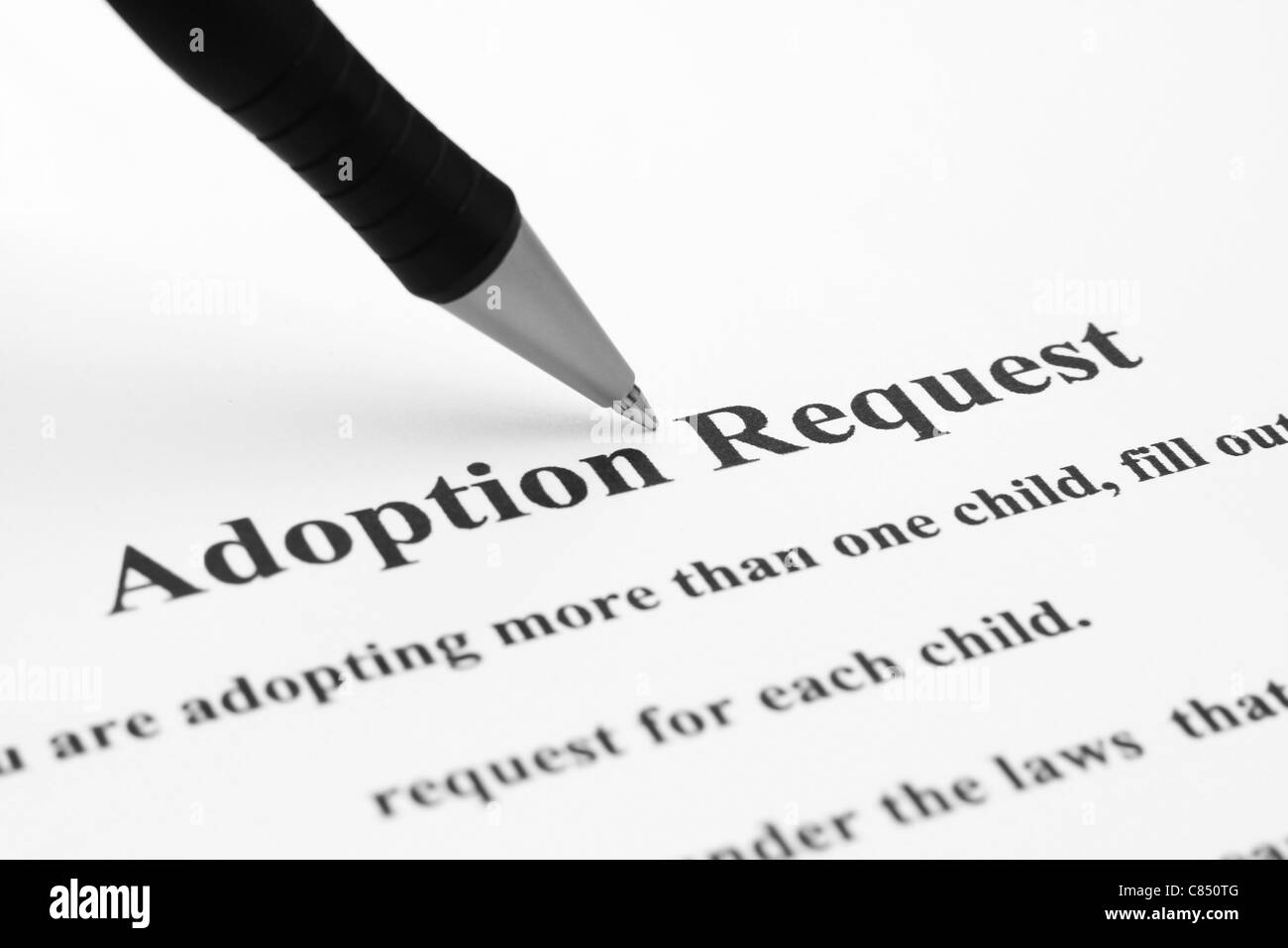 Adoption request adoption hi-res stock photography and images - Alamy