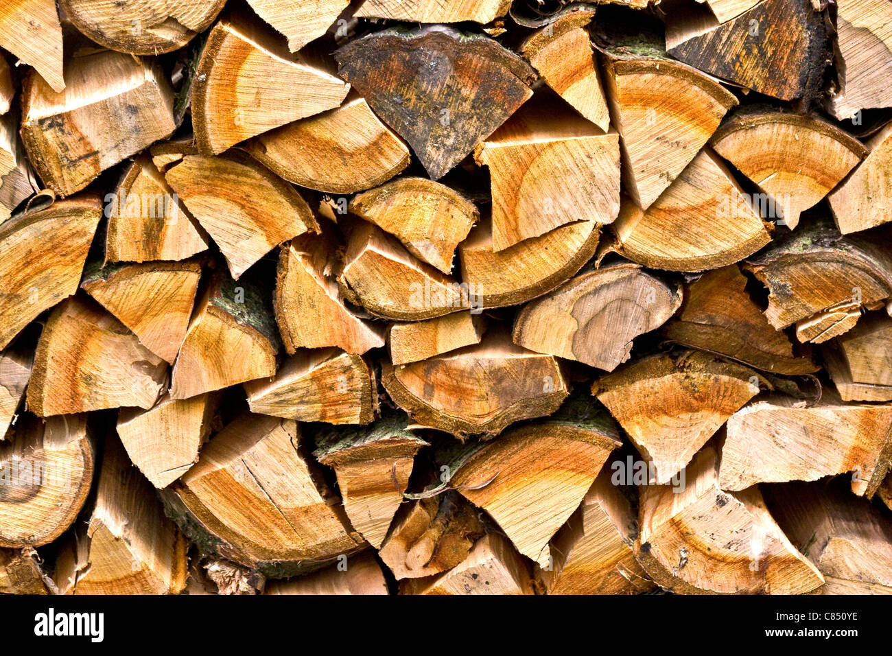 Winter fire log pile Stock Photo - Alamy