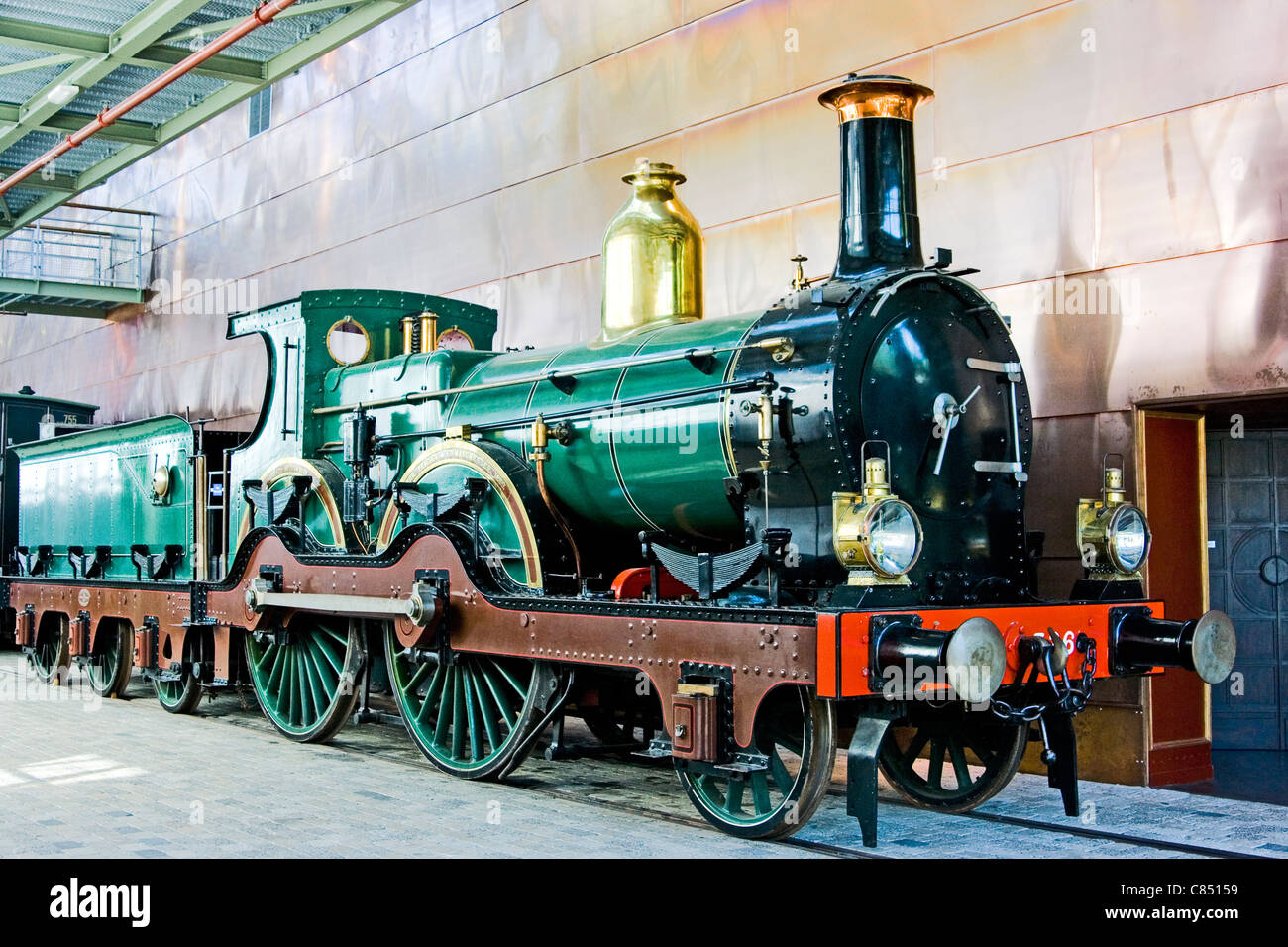 Old English steam locomotive (built by Beyer Peacock, Manchester 1891 ...