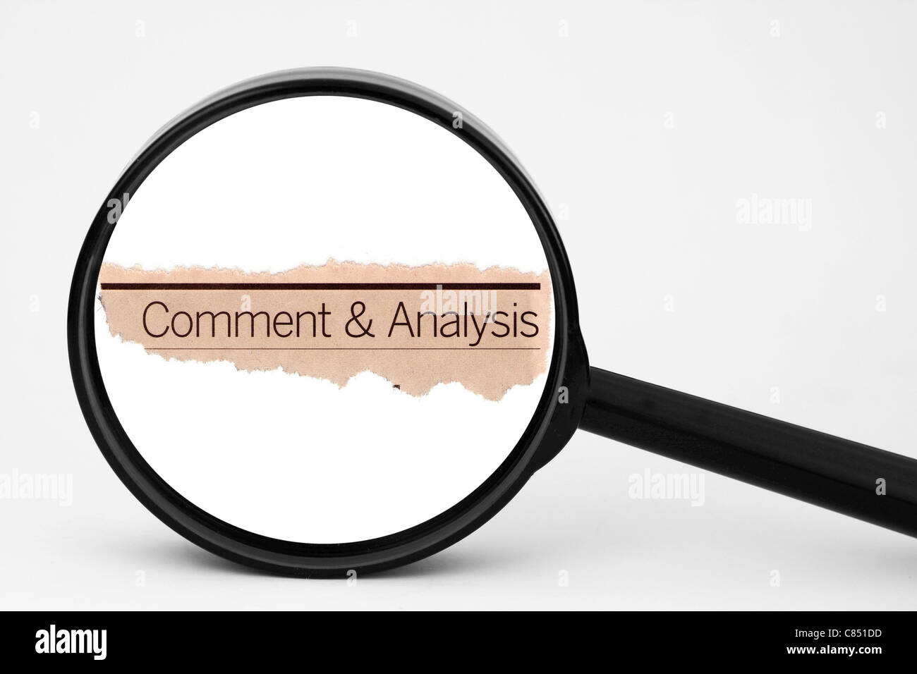 Comment & Analysis concept Stock Photo - Alamy