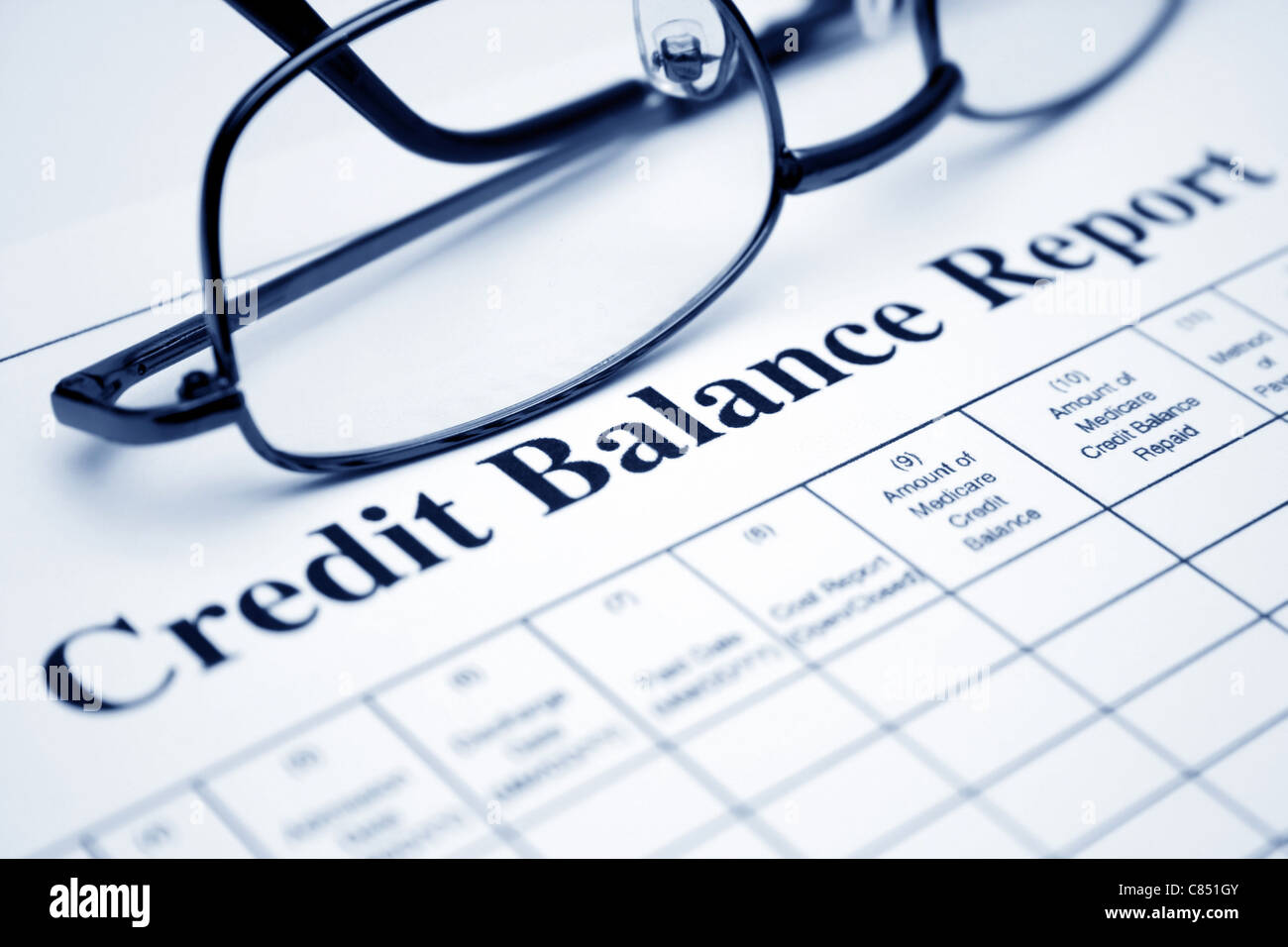 Credit balance report Stock Photo - Alamy