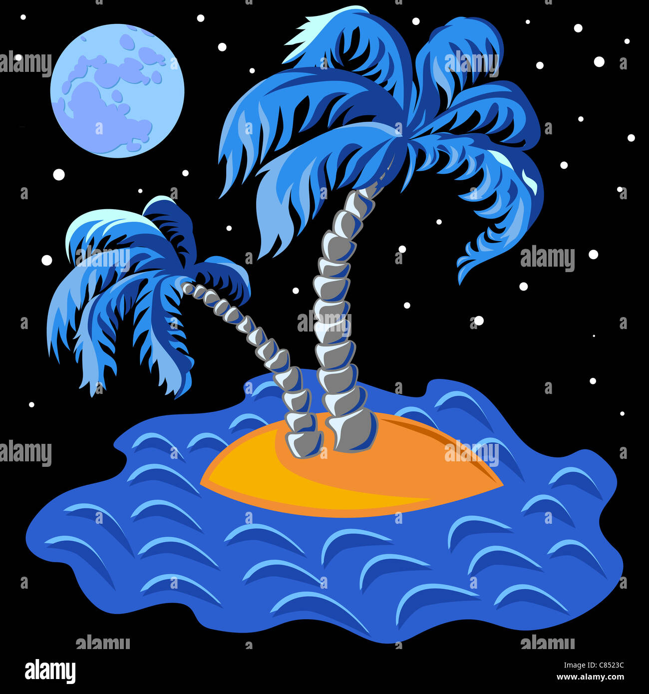 Midnight palm hi-res stock photography and images - Alamy