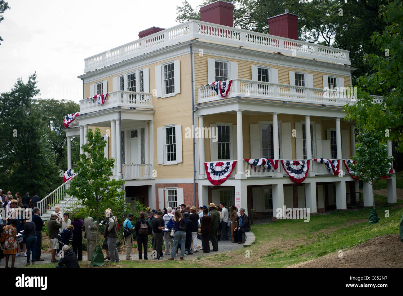 Visitors at the reopening of the Hamilton Grange National Memorial in ...