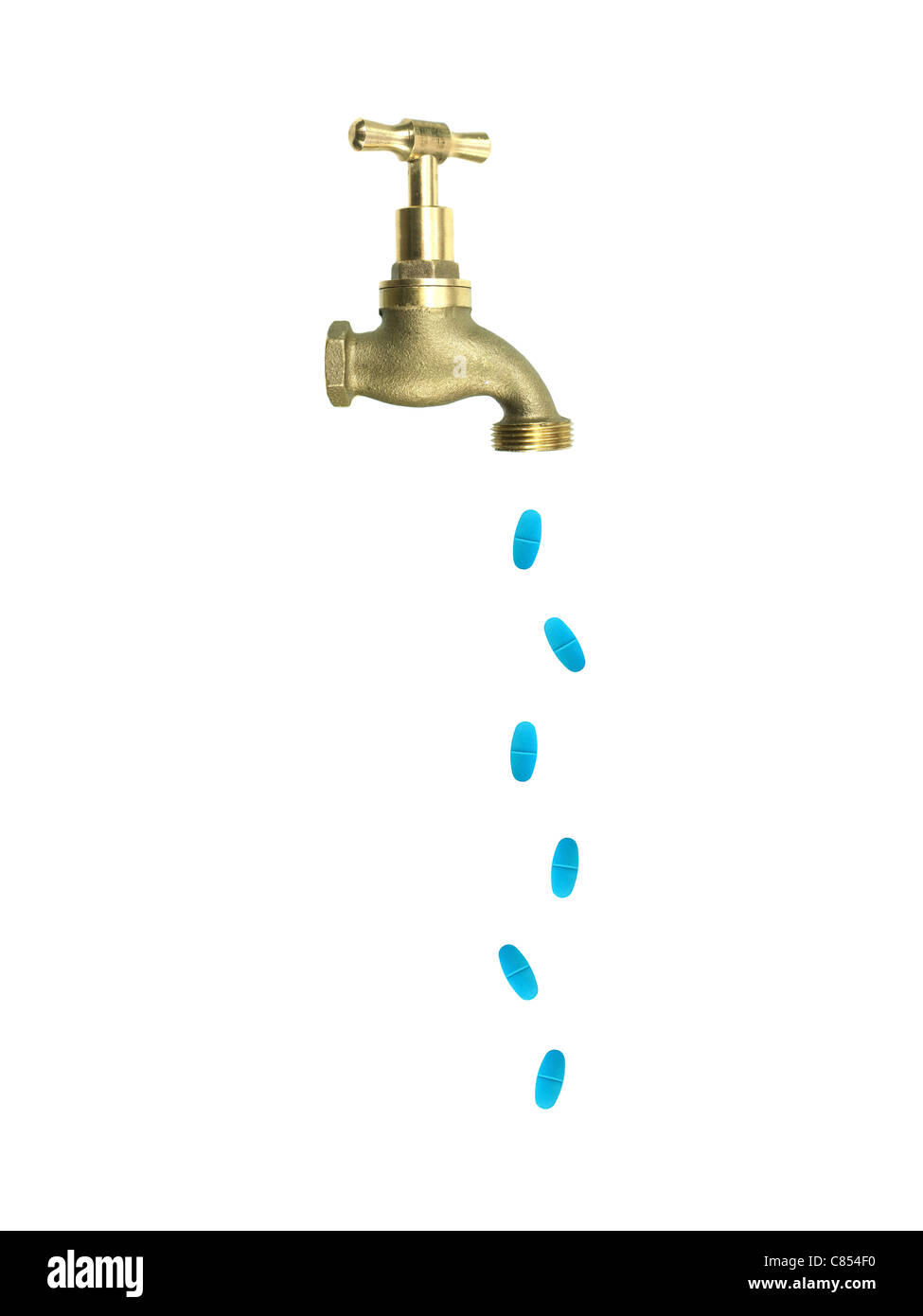 A tap isolated against a white background Stock Photo - Alamy