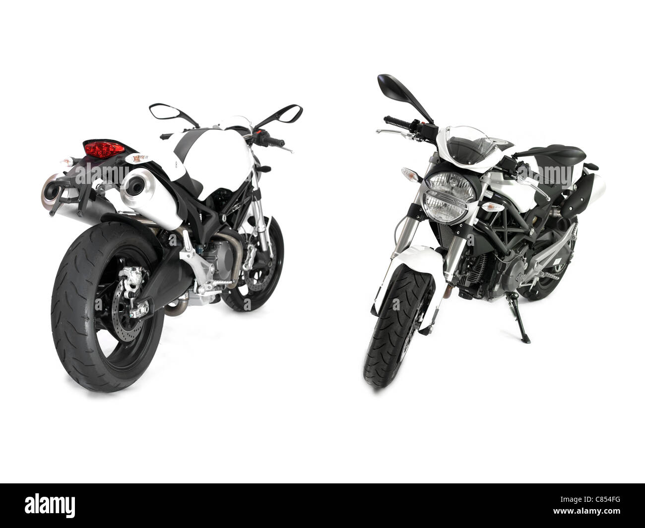 A motorcycle isolated against a white background Stock Photo - Alamy