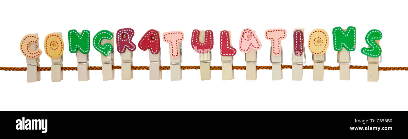 Congratulations word hi-res stock photography and images - Alamy