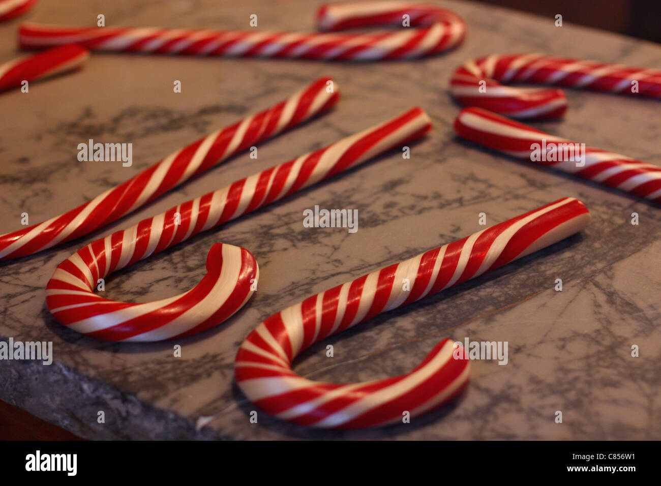 Handmade candy canes in a candy store. Columbia State Historic Park ...