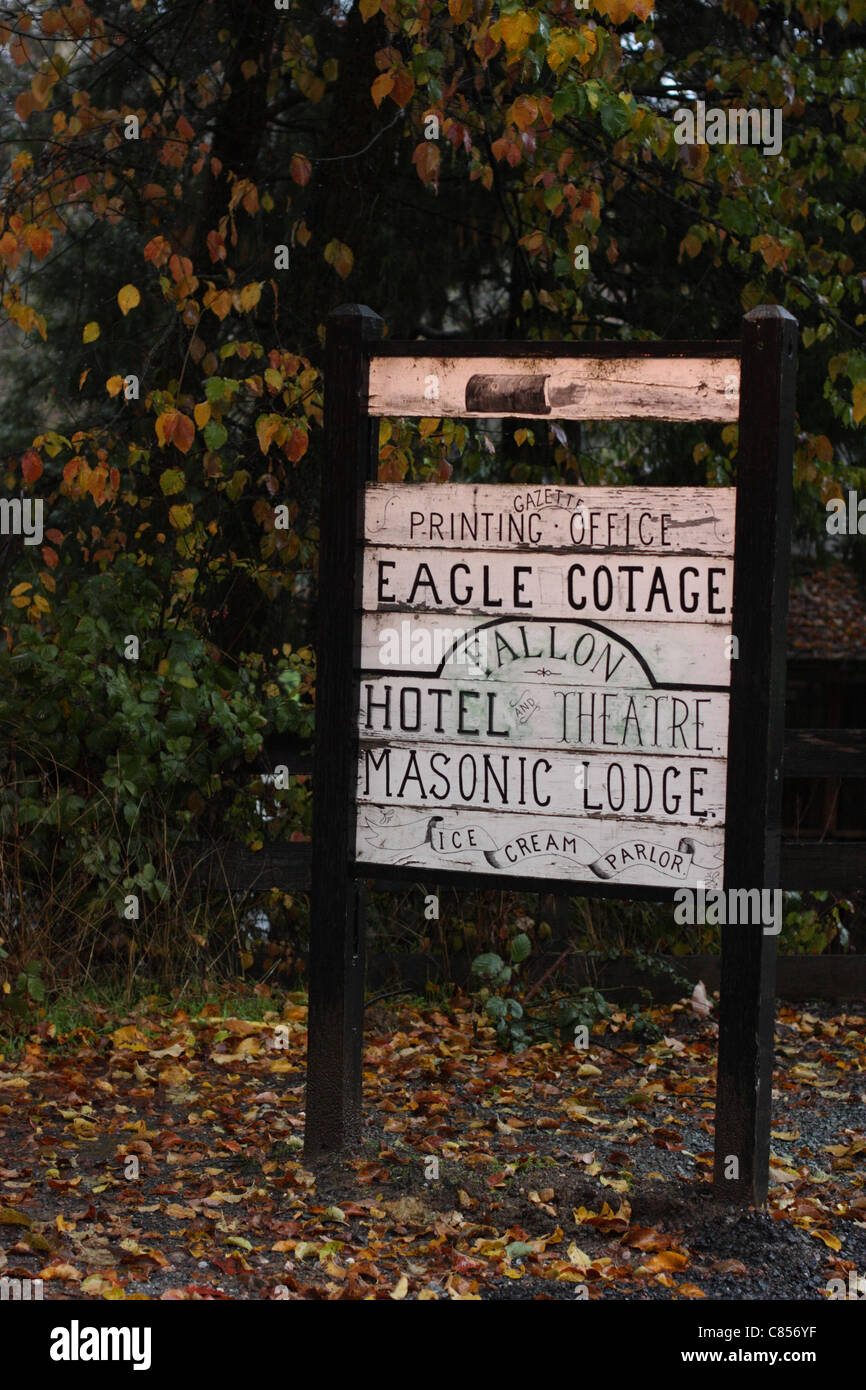 Directional sign. Columbia State Historic Park, Columbia, Tuolumne ...
