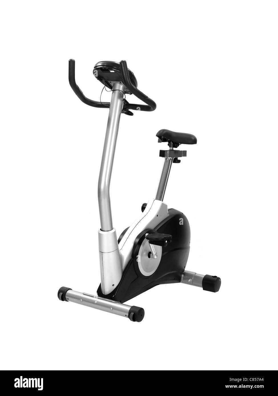 An exercise bike isolated against a white background Stock Photo - Alamy