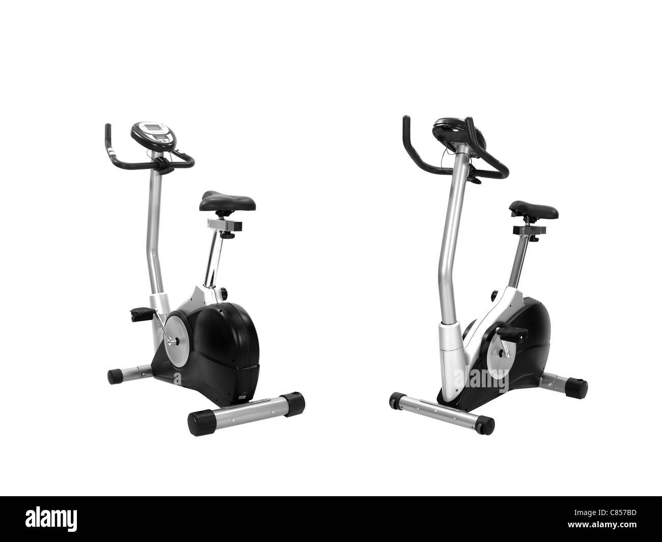 An exercise bike isolated against a white background Stock Photo - Alamy