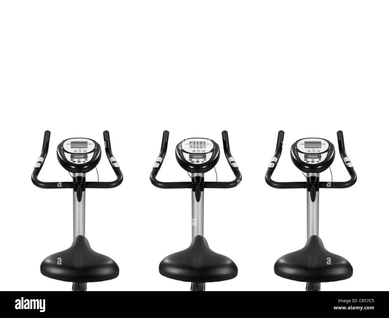 An exercise bike isolated against a white background Stock Photo - Alamy
