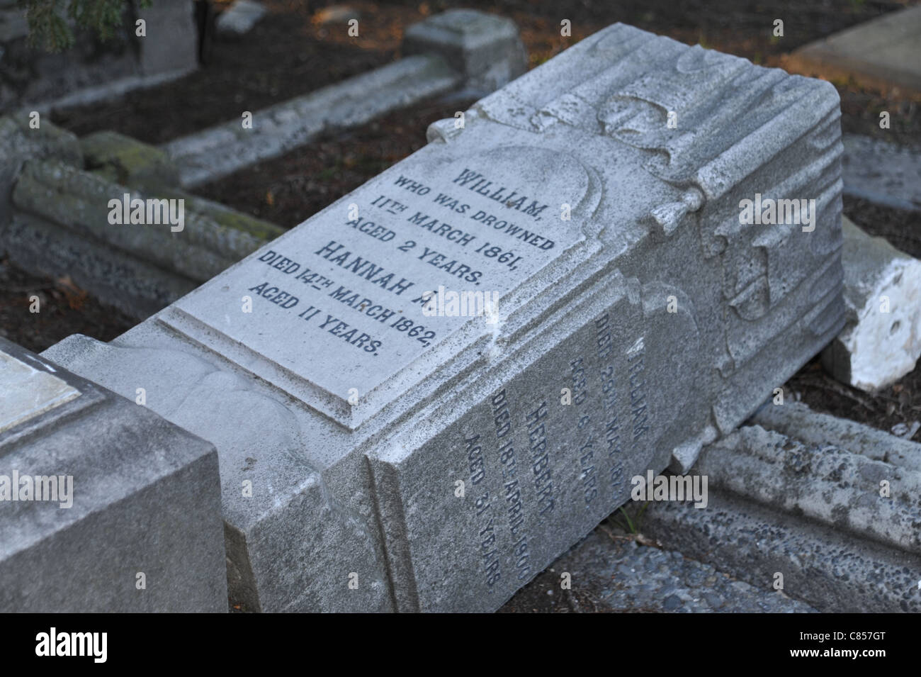 The headstone reveals that the family must have gone through a great ...