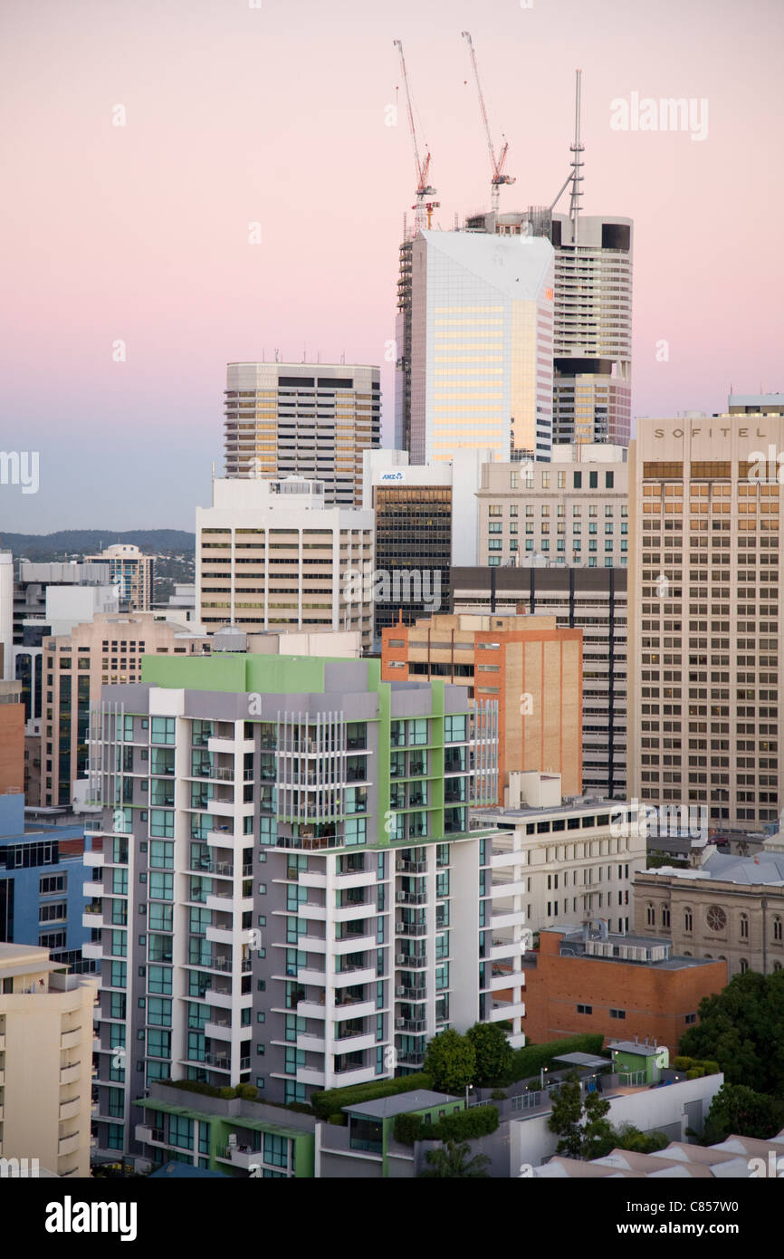 brisbane city skyline at sunrise,queensland Stock Photo - Alamy
