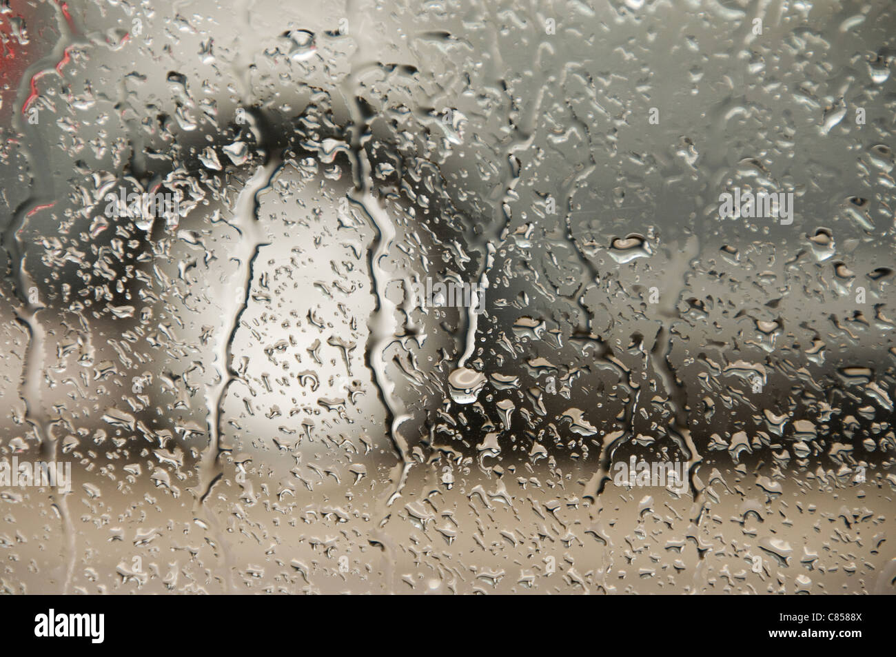Rain on a car windscreen Stock Photo - Alamy